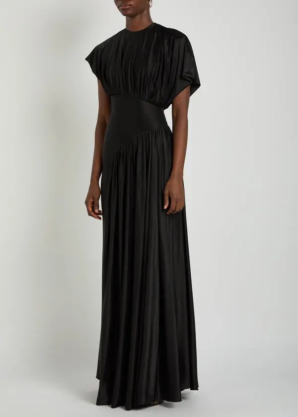 Rabanne Gathered Stretch-jersey Gown