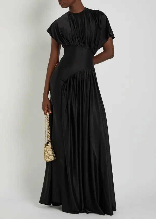 Rabanne Gathered Stretch-jersey Gown