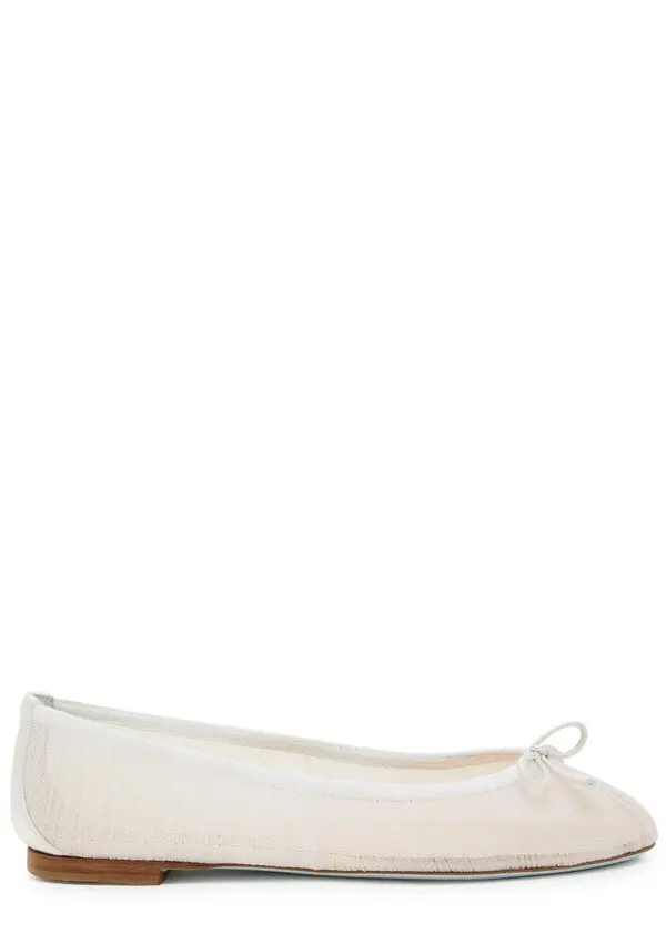 AQUAZZURA Aquazzurra Voile Mesh And Satin Ballet Flats