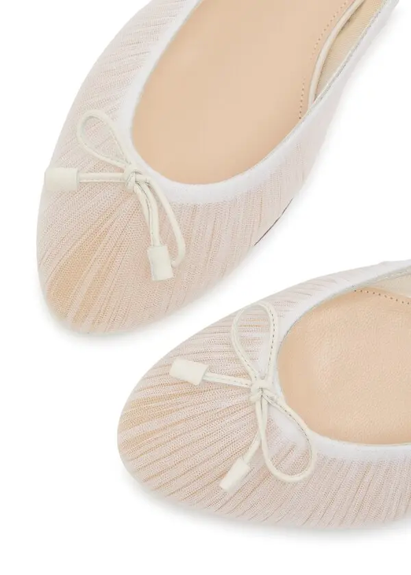AQUAZZURA Aquazzurra Voile Mesh And Satin Ballet Flats
