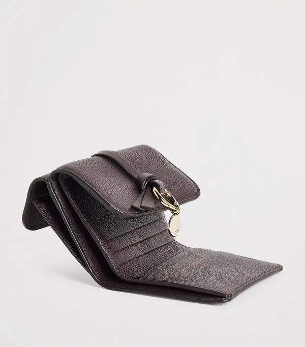 Chloé Small Leather Alphabet Trifold Wallet - Purple