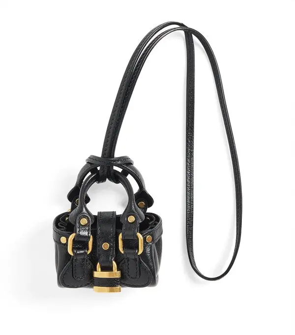 Chloé Leather Symbols Mini Paddington Bag Charm