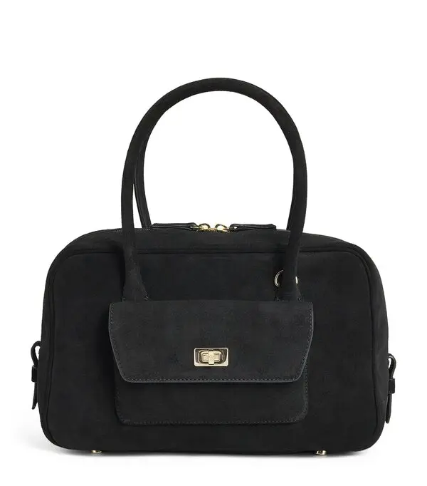 Sandro Suede Top-handle Bag - Black