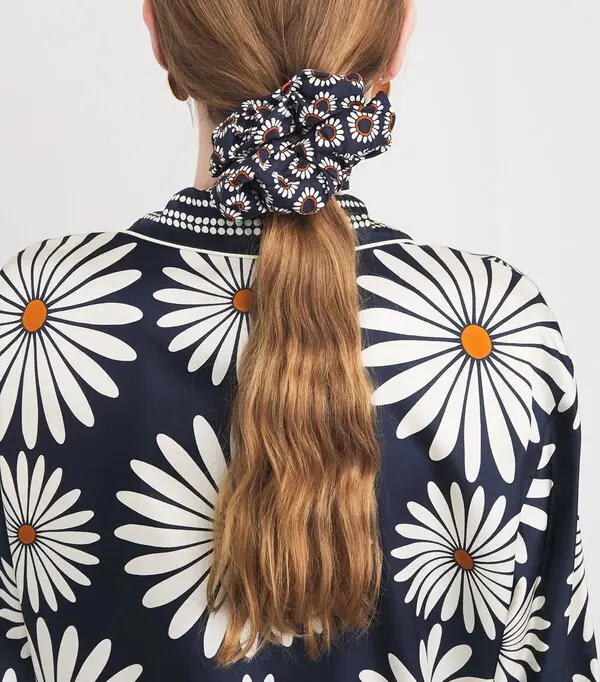 Sandro Floral Print Scrunchie - Blue