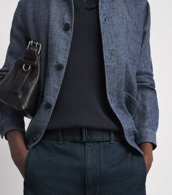 Sunspel Silk-cotton Long-sleeve Polo Shirt - Navy