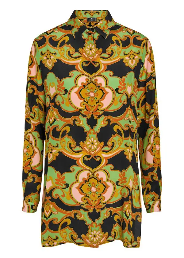 Etro Patterned Silk Shirt - Black