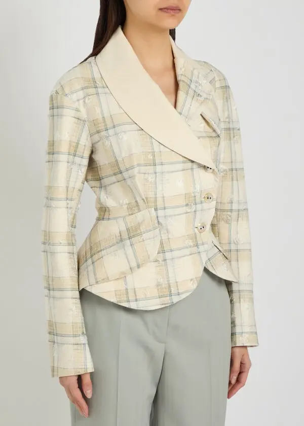 VIVIENNE WESTWOOD Checked Cotton-blend Jacket