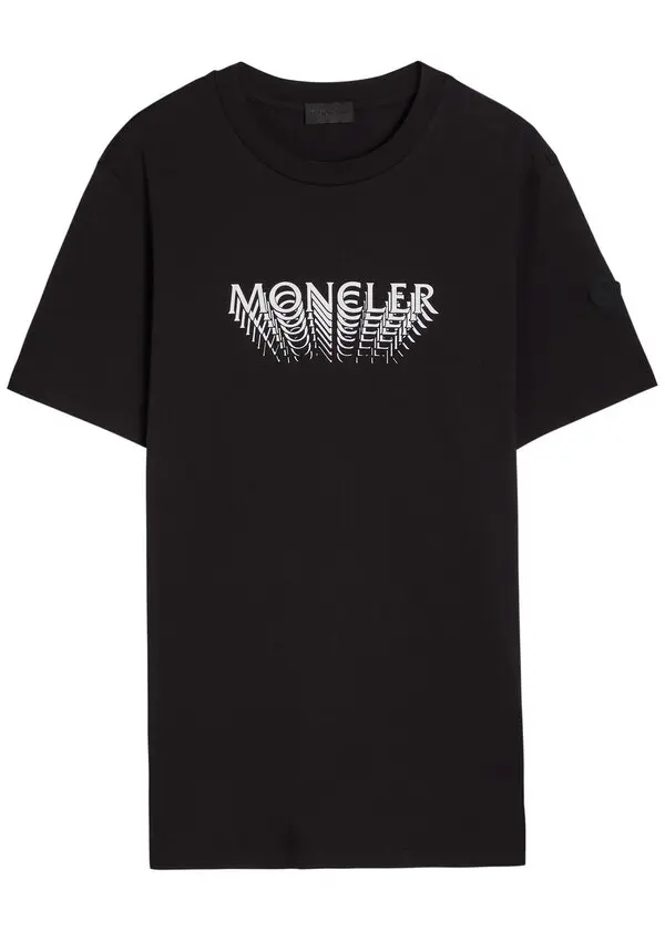 Moncler Logo-print Cotton T-shirt - Black