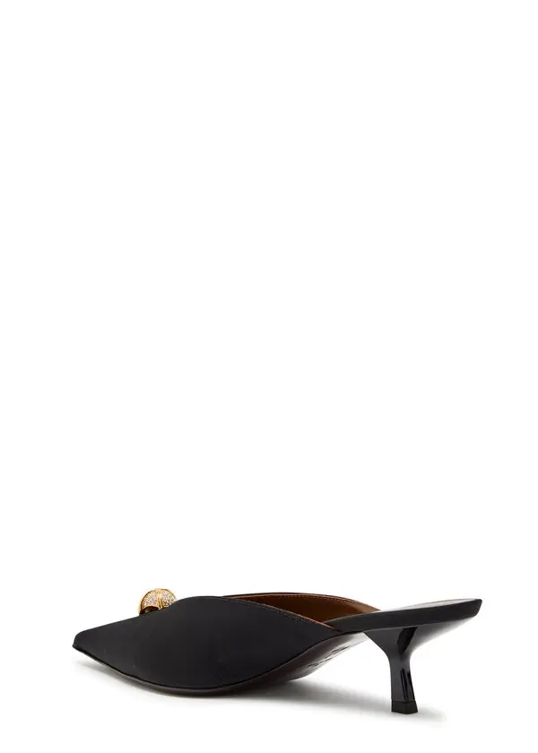 GIUSEPPE ZANOTTI Raquel 50 Crystal-embellished Woven Mules