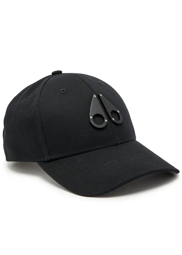 Moose Knuckles Logo Cotton Cap - Black