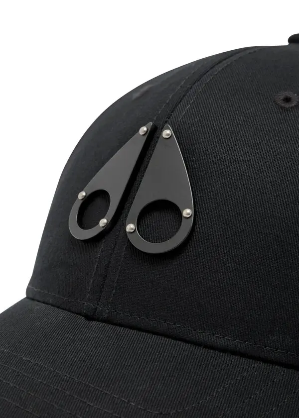 Moose Knuckles Logo Cotton Cap - Black