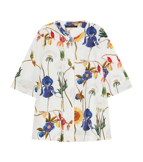 Marina Rinaldi Cotton Floral Blouse