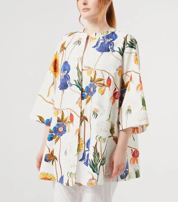 Marina Rinaldi Cotton Floral Blouse