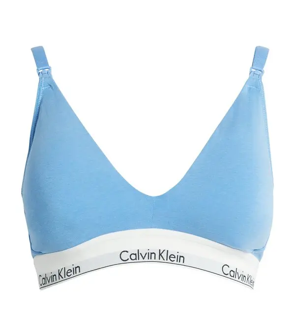 Calvin Klein Cotton-blend Maternity Icon Bralette - Blue