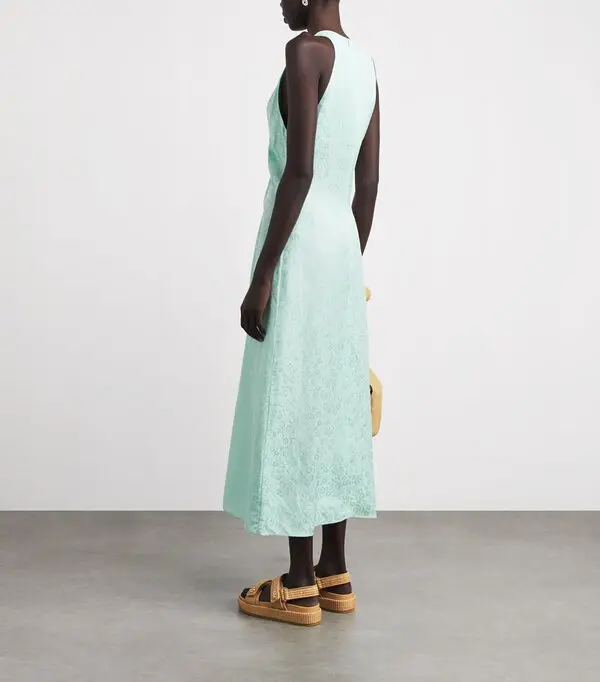 Sandro Floral-jacquard Maxi Dress
