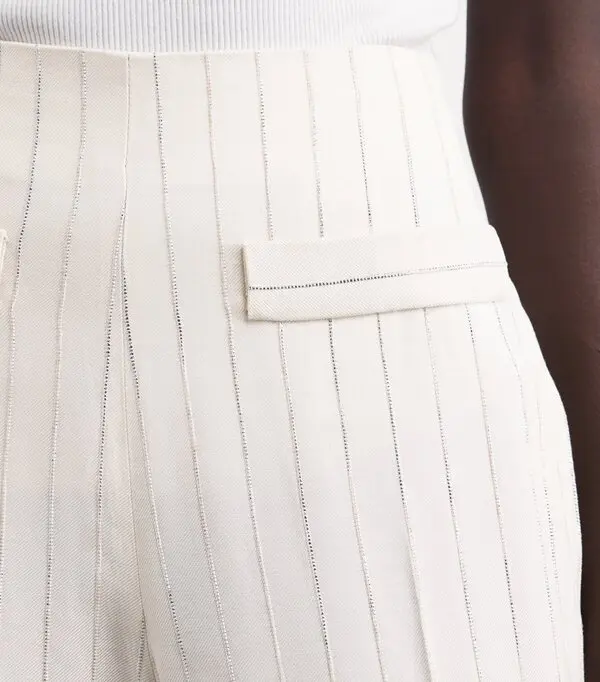 Sandro Striped Trousers - Beige