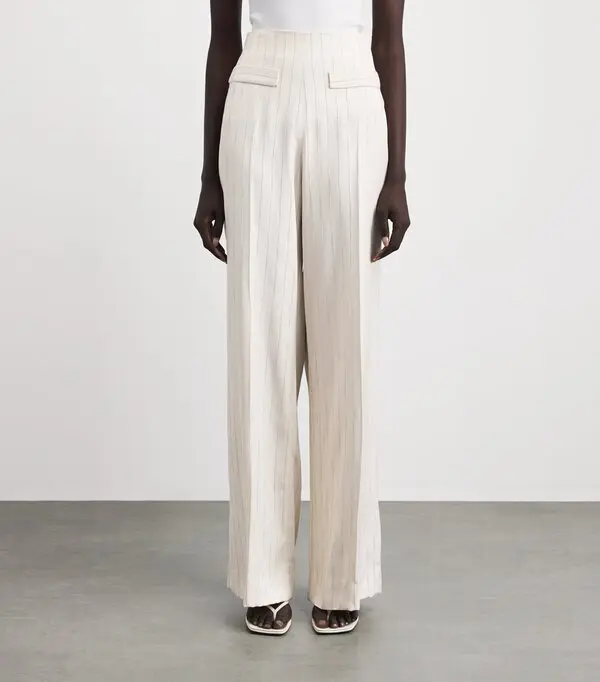 Sandro Striped Trousers - Beige