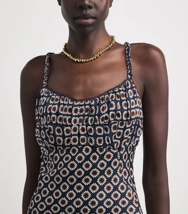 Sandro Floral Print Maxi Slip Dress