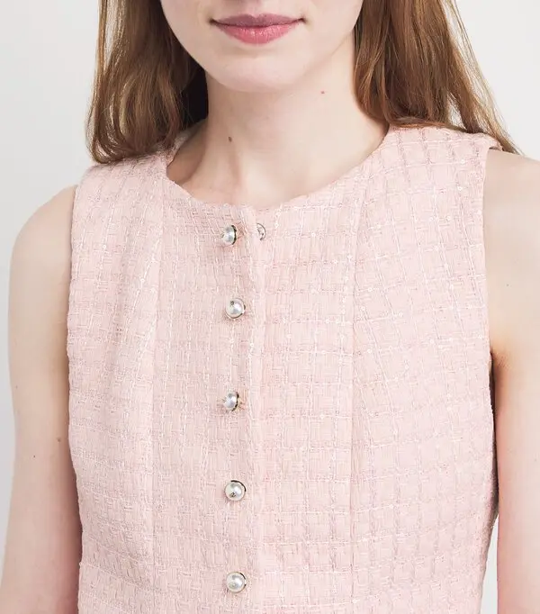 Sandro Sequinned Tweed Waistcoat
