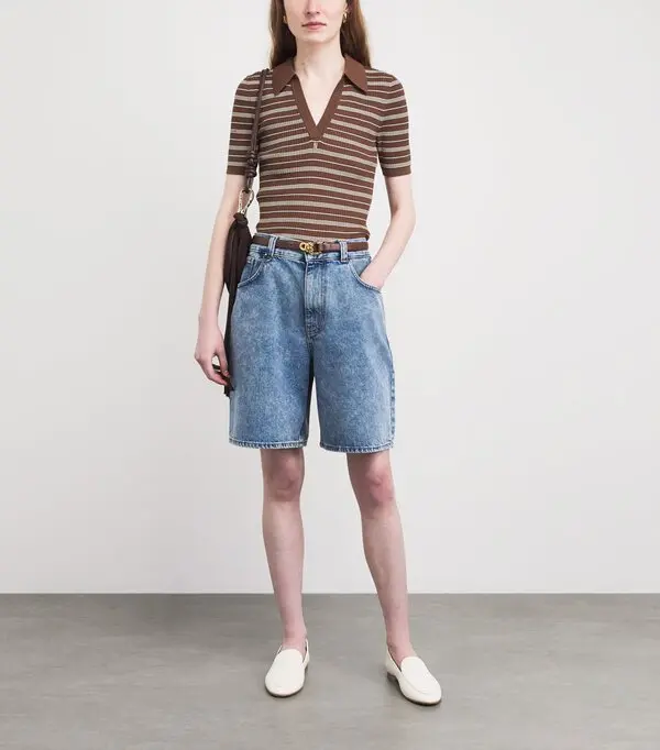 Sandro Striped Polo Shirt