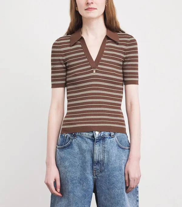 Sandro Striped Polo Shirt