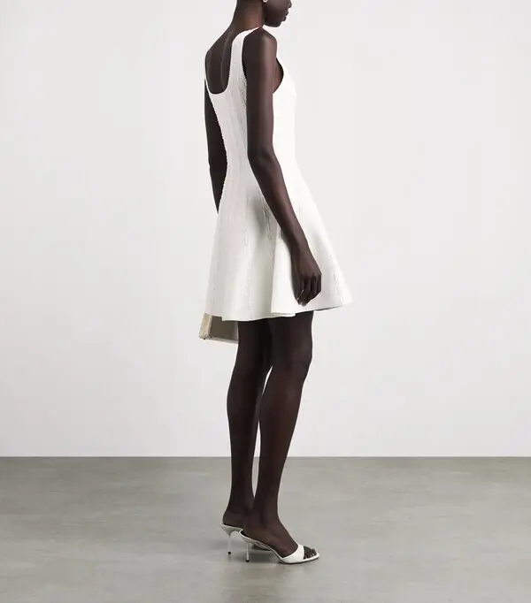 Sandro Beaded Knit Mini Dress - Beige