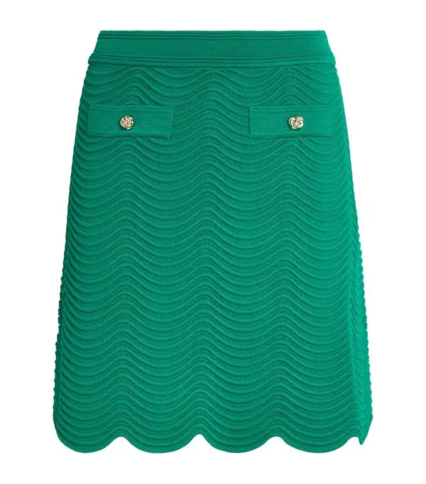 Sandro Knitted Mini Skirt - Green