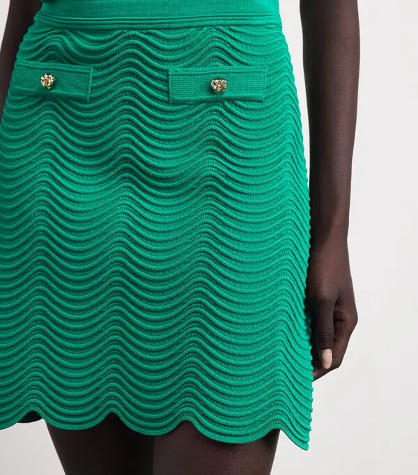 Sandro Knitted Mini Skirt - Green