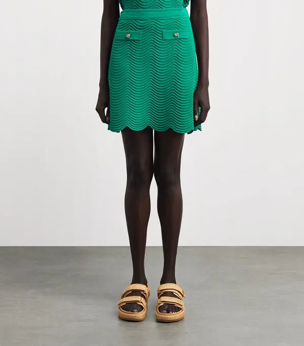 Sandro Knitted Mini Skirt - Green