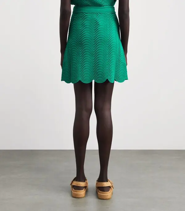 Sandro Knitted Mini Skirt - Green