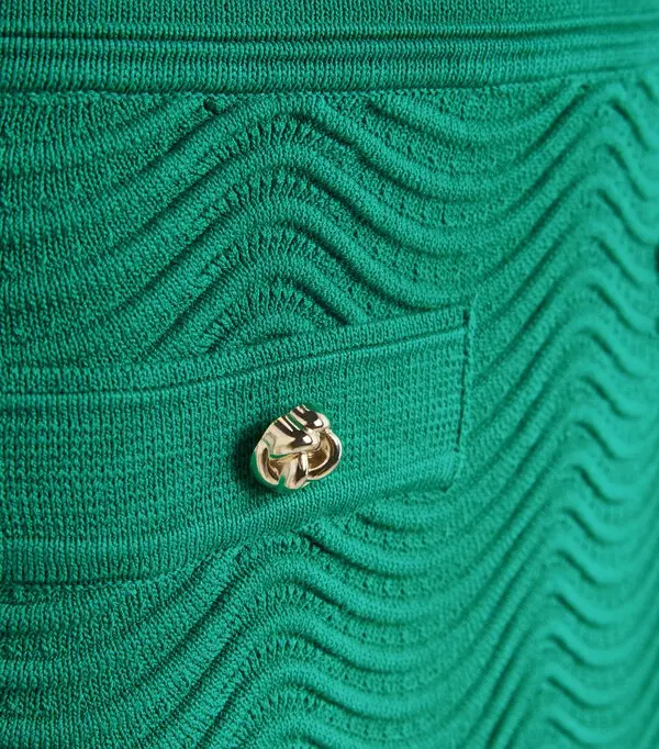 Sandro Knitted Mini Skirt - Green