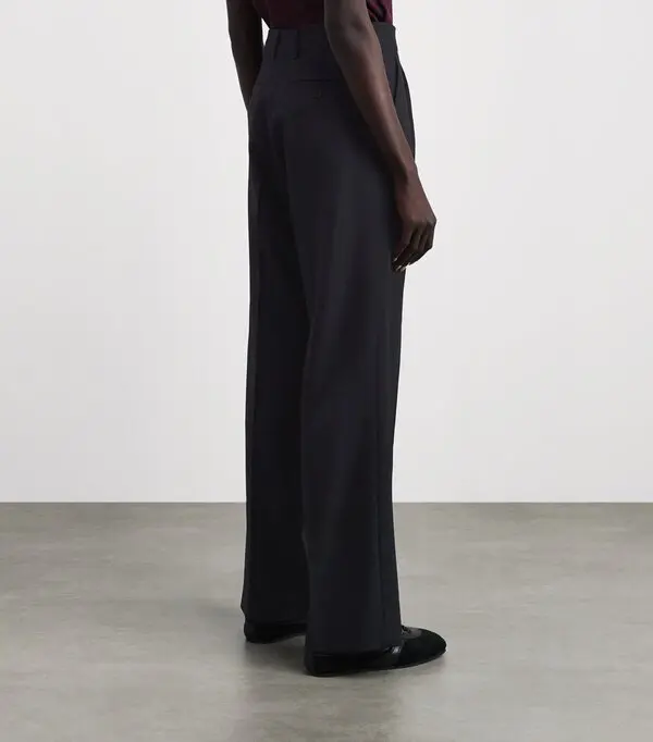 Sandro Wool Pleated Trousers - Black