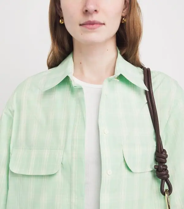 Sandro Cotton Check Relaxed Shirt - Green