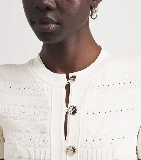Sandro Knit Button-through Midi Dress - Beige