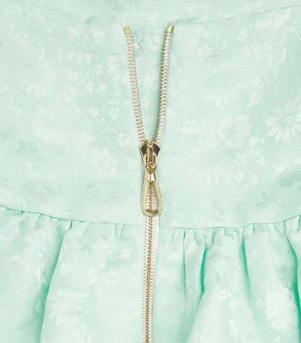 Sandro Floral Jacquard Crop Top - Green