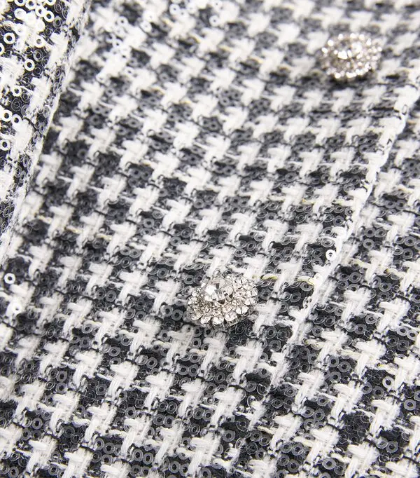 Sandro Tweed Sequinned Mini Dress - Black