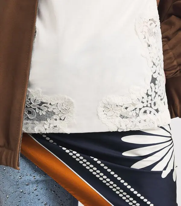 Sandro Cotton Lace T-shirt