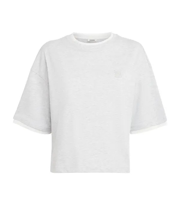 Sandro Cotton T-shirt With Logo - Black
