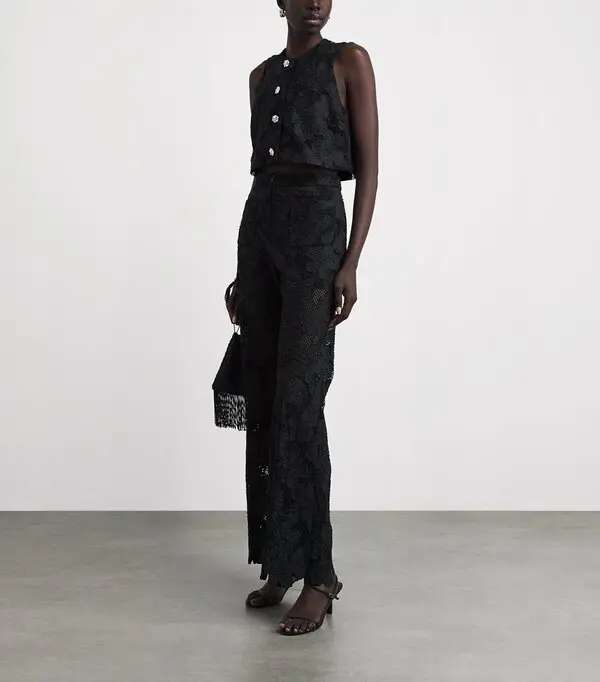 Sandro Embroidered Guipure Top