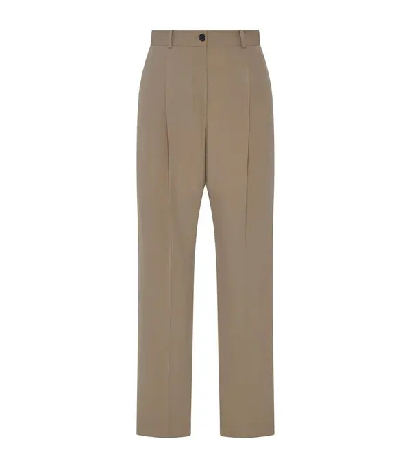 THE ROW Gianni Wool Trousers - Beige
