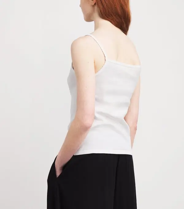 THE ROW Denzel Cotton Cami Top - White