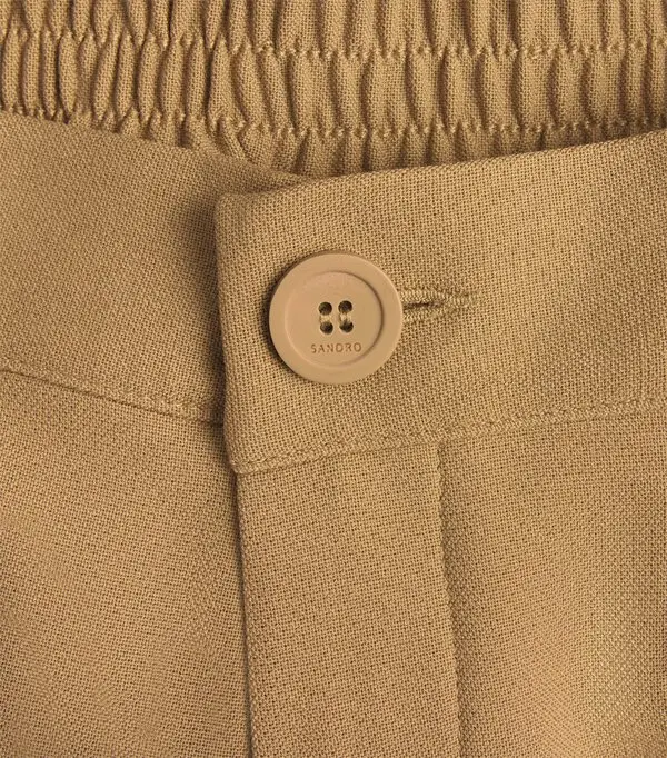 Sandro Stretch Jersey Trousers - Beige