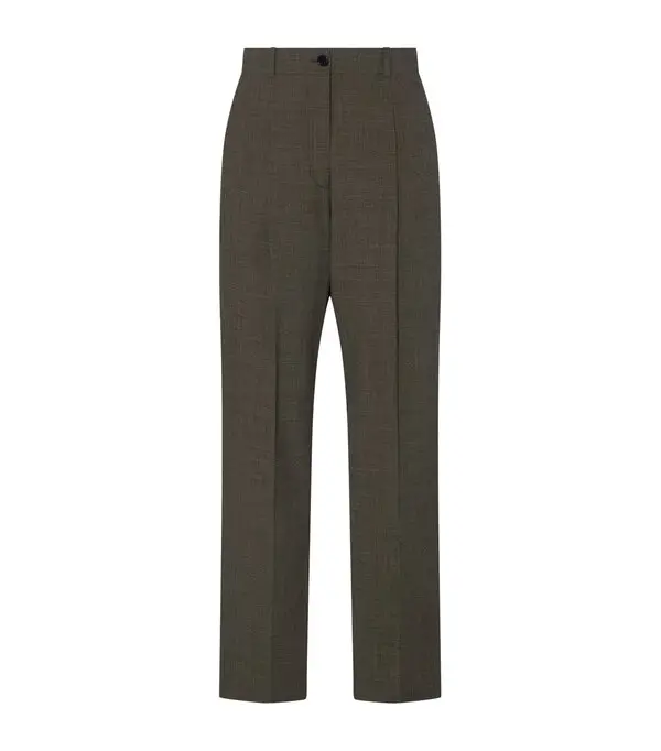 THE ROW Gianni Sheep Wool Trousers - Brown