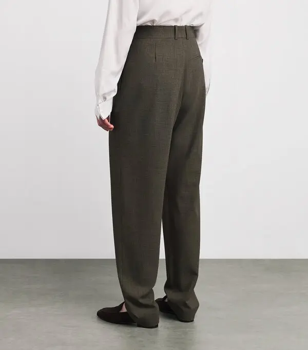 THE ROW Gianni Sheep Wool Trousers - Brown