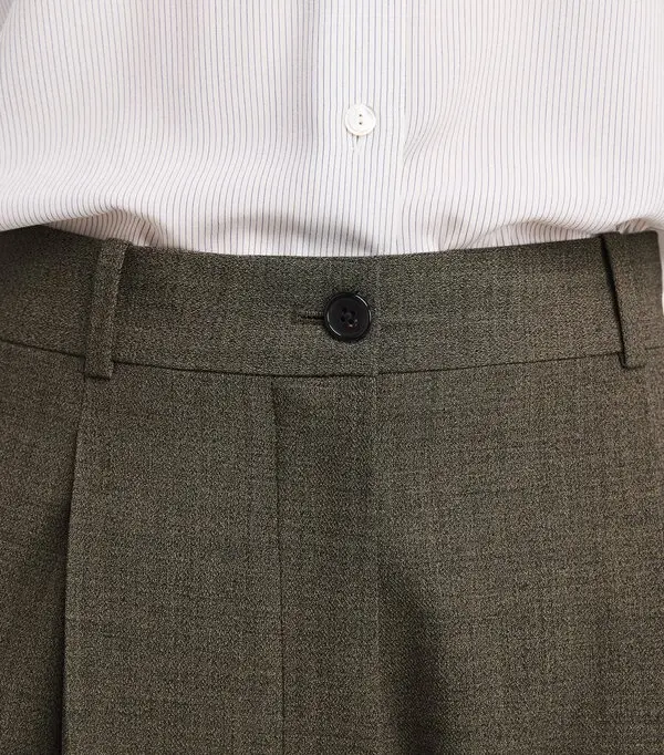 THE ROW Gianni Sheep Wool Trousers - Brown