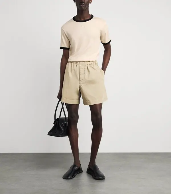 Sandro Cotton Retro Logo T-shirt - Beige