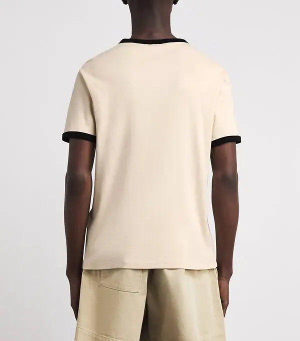 Sandro Cotton Retro Logo T-shirt - Beige
