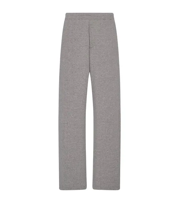 THE ROW Quain Cotton-cashmere Sweatpants - Grey