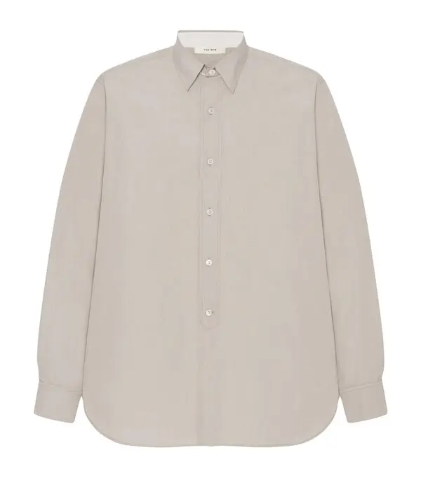 THE ROW Melchior Cotton Shirt - Brown