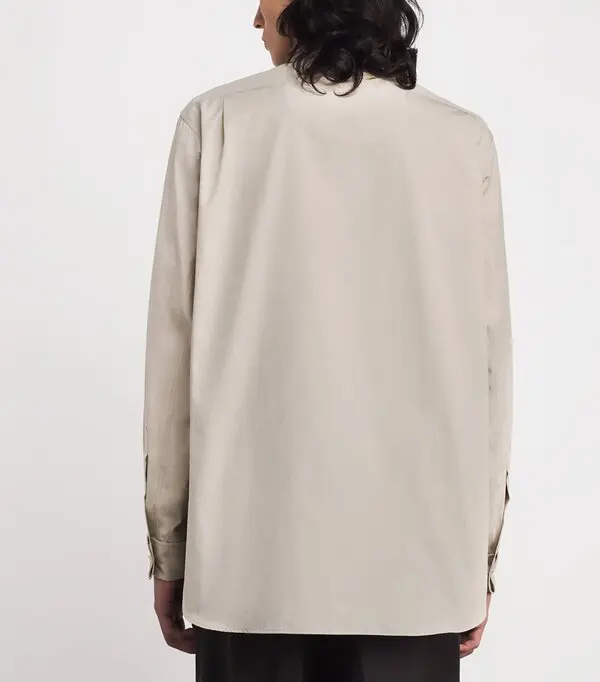 THE ROW Melchior Cotton Shirt - Brown